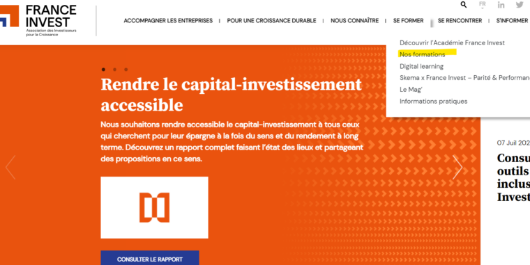Comment trouver une formation ? | France Invest